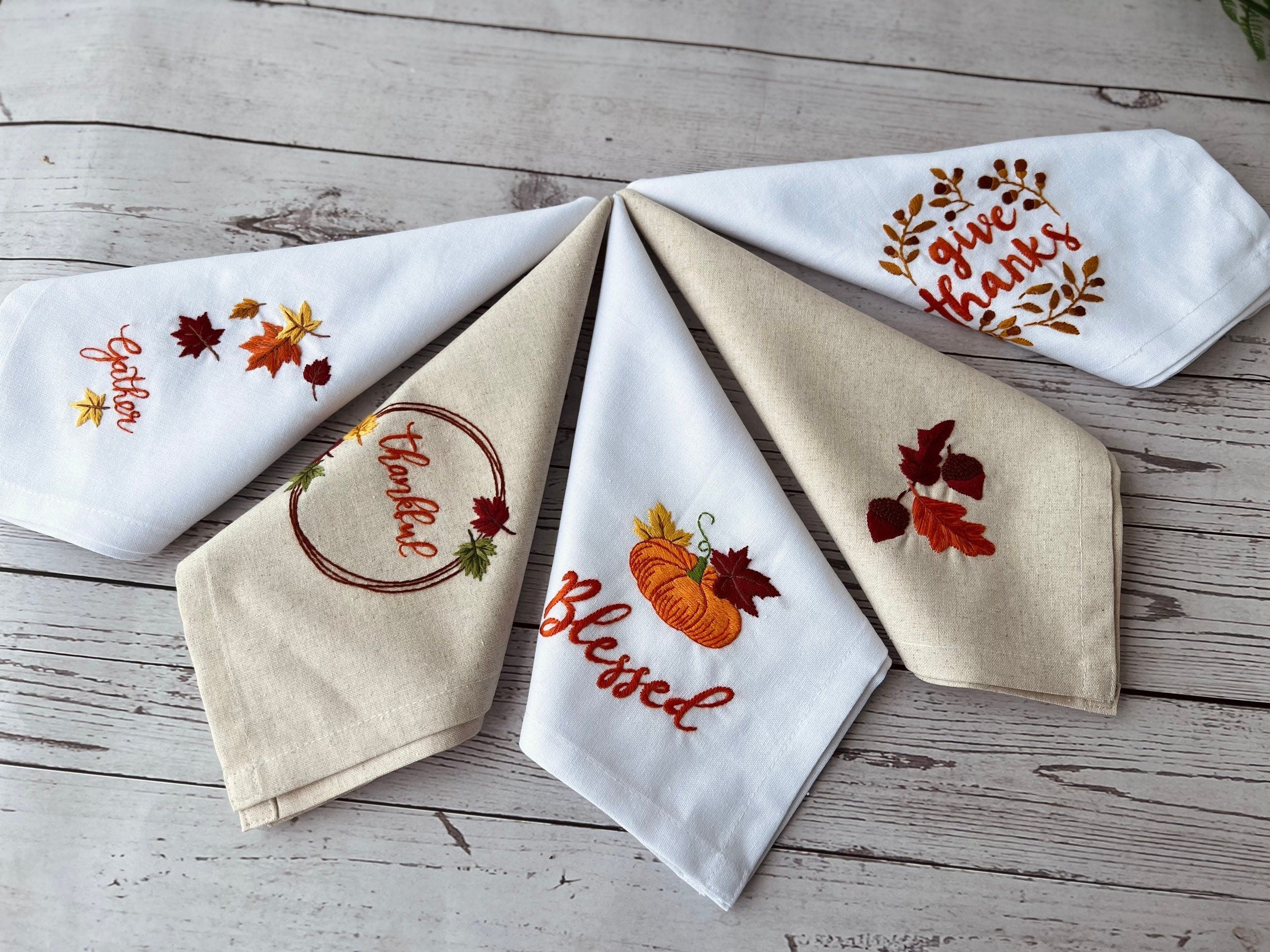 Handcrafted Custom Embroidered Napkins and Placemats – Stitchery Zone